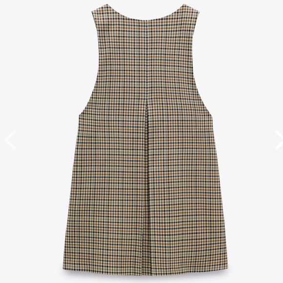 Zara | Dresses | Plaid Pinafore Dress | Poshmark